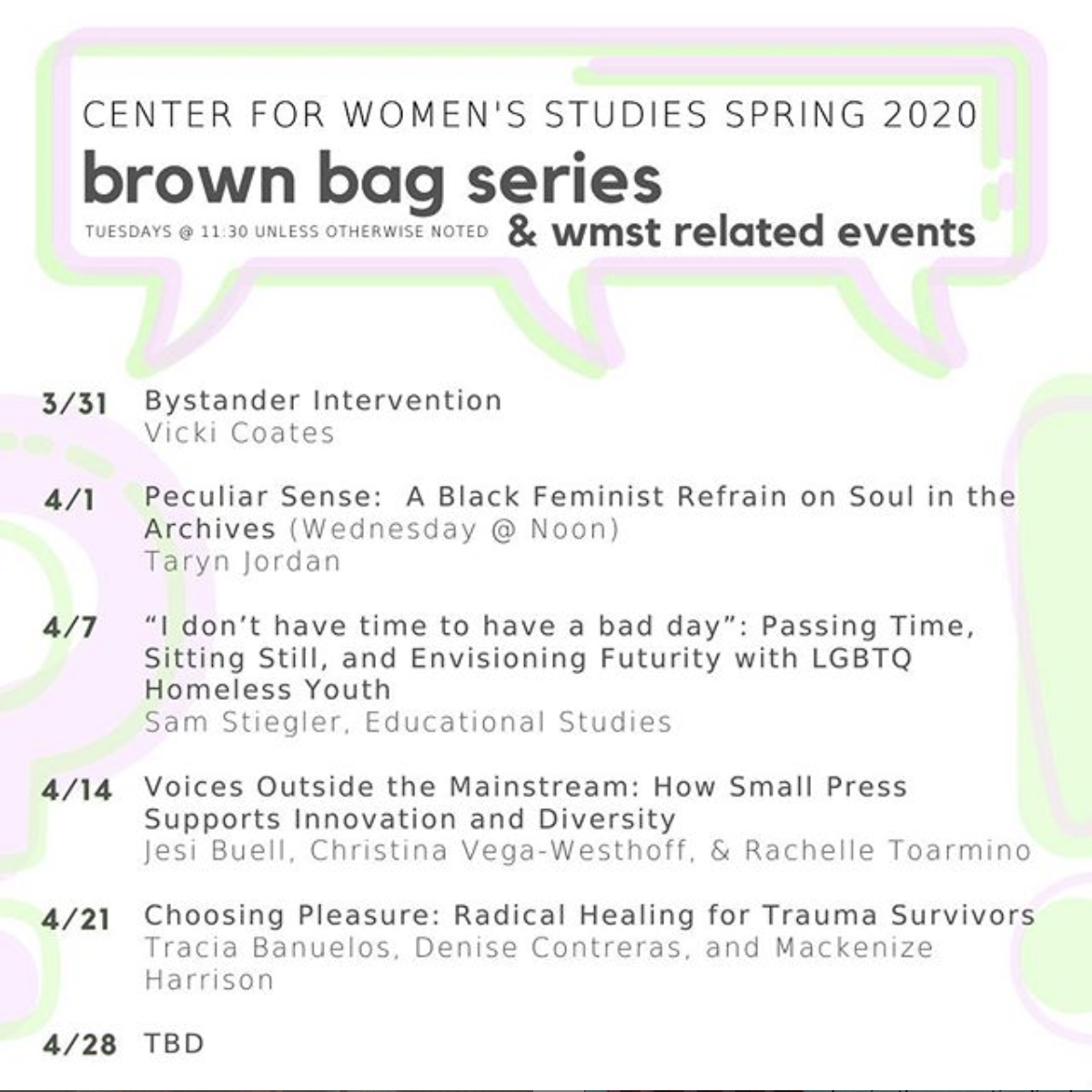 Center for Women’s Studies Holds Virtual Brown Bag Series – The Colgate ...